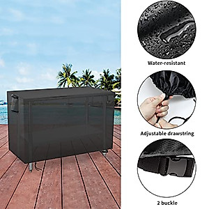 Youlvy Outdoor Prep Table Cover 30 Inch, Waterproof Patio Stainless Steel Table Cover Metal BBQ Table Cover All Season Pretection for Outdoor Table -30 x 30 x 34 Inch