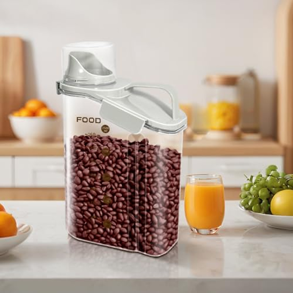 Gokbuy 1PCS Cereal Containers Storage dispenser with Pour Spout, Airtight Food Storage for Kitchen & Pantry Organization and Storage, Dry Food Storage Containers for Flour, Sugar and Cereal