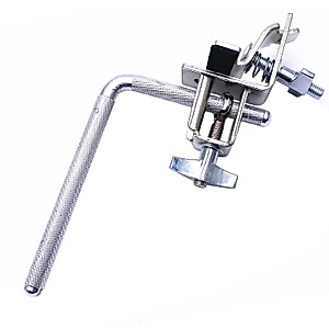 TUOREN Bass Drum Cowbell Mount Holder Cowbell Clamp with 5" L- Arm Percussion Accessories For Bass Drum Hoop Installation