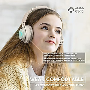Kids Headphones Kids Bluetooth Headphones Wireless Wired Headphones Noise canceling Headphones for Kids for School Noise Cancelling Headphones for Kids