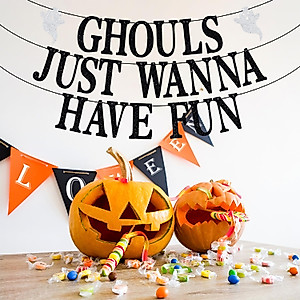 Ghouls Just Wanna Have Fun Banner, Halloween Girl's Night Sign, Haunted House Party, Funny Bachelorette Party Decorations