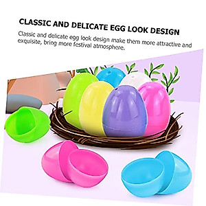 STOBAZA 72 Pcs Childrens Toy Craft Toys Egg Toys Chicken Eggs Easter Matching Egg Easter Chocolate Box Gift Wrapping Eggshells Egg Surprise Toys Eggs Candy Boxes Plastic Eggshell