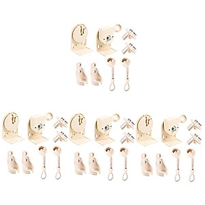 DECHOUS 4 Sets Bracket Mounting Sun Shades Ring Bungee Cap Shower Holder Twin Crank of Cordless Over Windproof Kit Exterior End Curtain Bunk Headrail Bottom Shutter Blinds Rod Bed