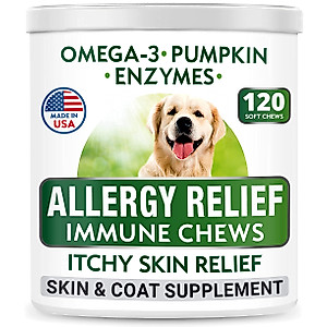 BARK&SPARK Glucosamine Dog Treats + Dog Probiotics Chews + Allergy Relief Dog Treats Bundle - Hip & Joint Support + Digestion Support, Upset Stomach Relief + Allergy and Itch Relief Supplement