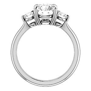 925 Silver, 10K/14K/18K Solid Gold Moissanite Engagement Ring, 3 CT Round Cut Handmade Solitaire Ring Diamond Wedding Ring for Woman, Birthday Gift for Her, VVS1 Colorless