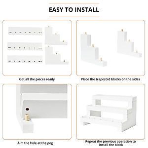 2 Pcs Wood Cakesicle Stand Display - Cake Pop Stand Display Riser - 3 Tier Wood Lollipop Holder, for Dessert Table of Wedding Shower Birthday Parties