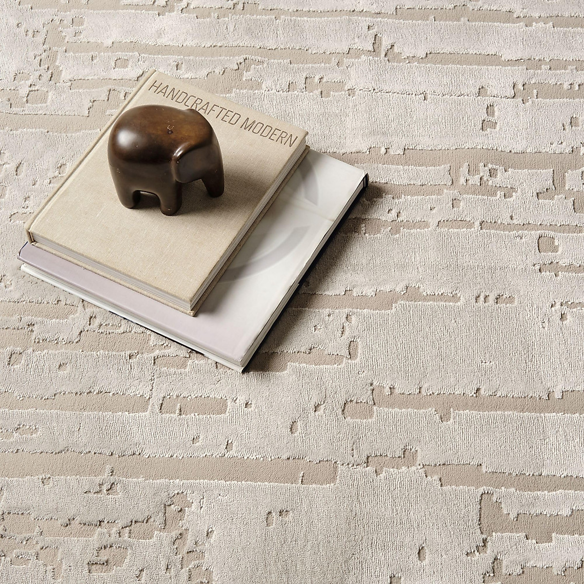 Revival Rugs Ebb 8'x10’ Washable Area Rug for Living Room Bedroom - 100% Recycled Oeko-TEX Certified, Medium Pile, Taupe