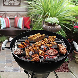 Mydracas Stainless Steel Cooking Grate 21.5 inch Kettle Grill Grate 304 Stainless Steel Food Grade Safe for 22.5 inch Weber Charcoal Grills