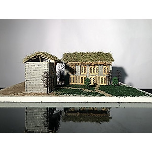 BAENRCY 250pcs Brick Building Set Dollhouse Miniature Bricks Mini Bricks Model (Grey, 1:35)