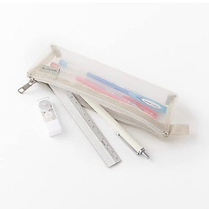 DESIGNPHIL 41829006 Midori Pen Case, Mesh Pen Case, Gray A