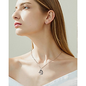 CELESTIA Horse Gifts for Women Sterling Silver Horse Pendant Necklace Horse Jewelry Gifts for Horse Lovers