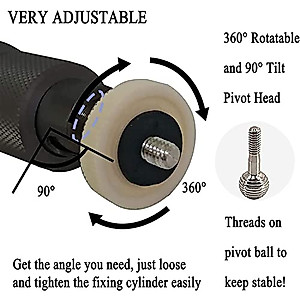 Universal Projector Mount Projector Ceiling Mount 12-17 in Adjustable Height 360° Rotation Stainless Aluminium Alloy Cable Management Projector Wall Mount for Mini Projector Video CCTV DVR Camera