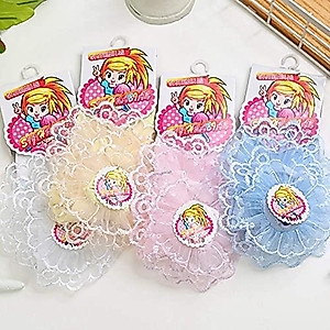 Hopply Girls Lace Ankle Socks Ruffle Frilly Cotton Socks Trim Lace,Princess Socks for Big Girls 4 Pack (as1, age, 6_years, 8_years, 4pairs, L)