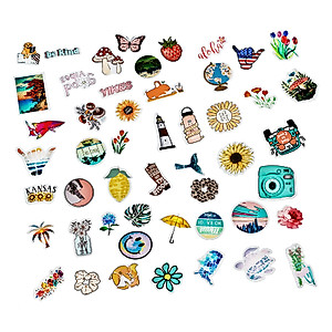 Tang Cai 100pcs Teens Kids Vsco Aesthetic Stickers, Cute Waterproof Vinyl Sticker for Hydroflask,Water Bottle,Car,Guitar,Skateboard