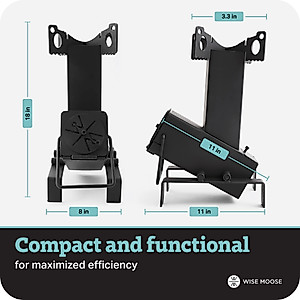 WISE MOOSE Rocket Stove for Cooking - Heavy-Duty Cast Iron Rocket Stove Wood Burning Portable, Mini Wood Stove, Wood Burning Heater, Wood Fire Camping Stove, Fire Tower, Portable Wood Burning Stove