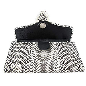 PELGIO Genuine Cobra Snake Skin with Head Leather Women's Trifold Clutch Wallet Purse Natural