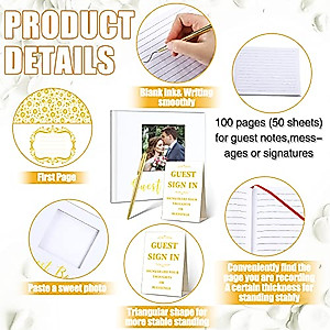 Wedding Guest Book with Pen Wedding Memory Book with Table Cards Hardcover Wedding Guestbook Photo Album Sign in Wedding Book Gold Guest Book Sign Guest Sign in Book Guest Registry Guestbook Planner