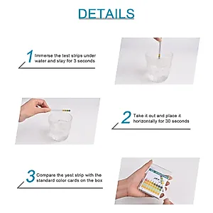 PH Test Strips 0-14, 100PCS PH Strips Universal PH Test Paper PH-Indicator Strip to Test Drinking Water, Food, Pools, Aquariums, Saliva, Urine, Lab Monitoring