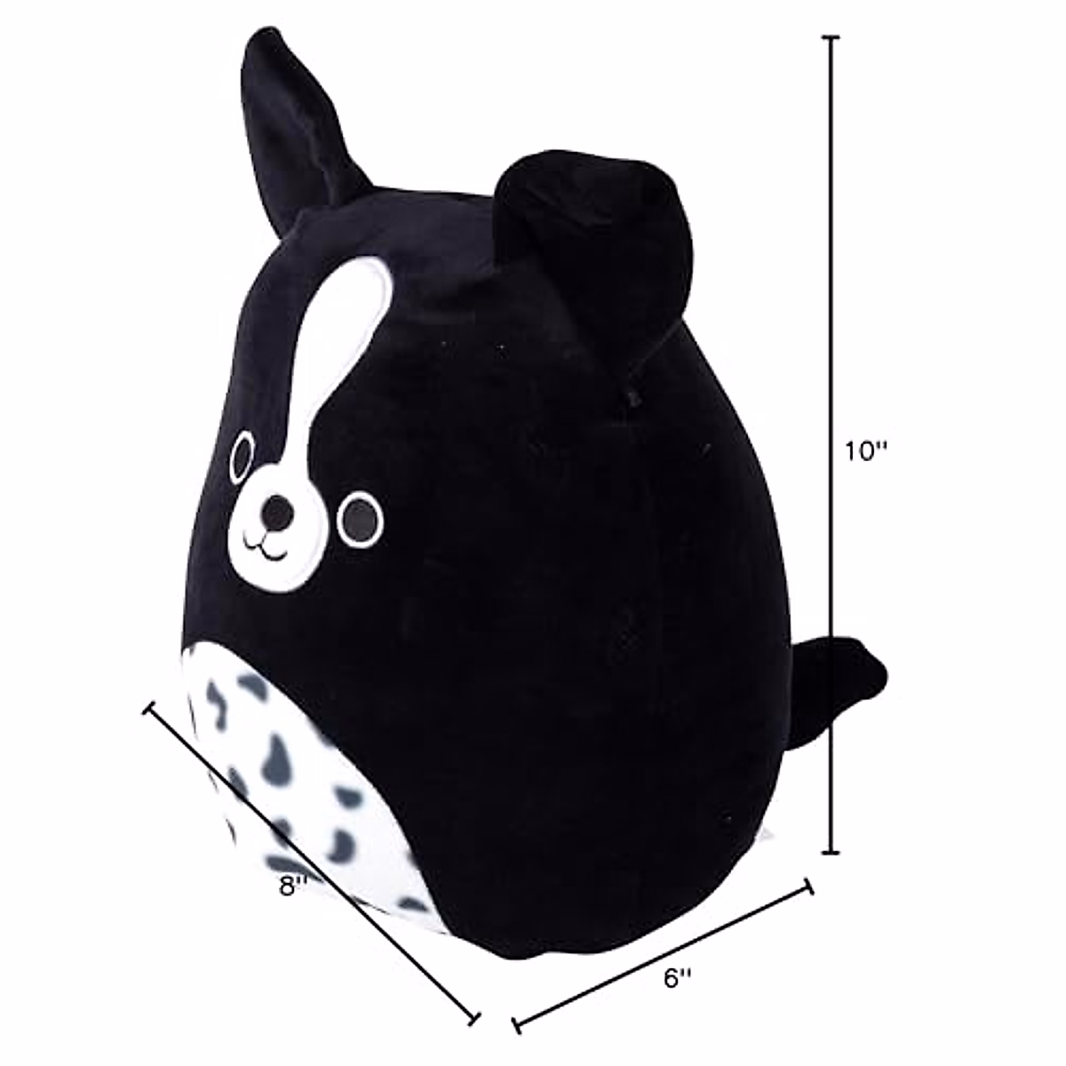 Squishmallows Original 10-Inch Monty The Border Collie - Official Jazwares Plush - Collectible Soft & Squishy Puppy Stuffed Animal Toy - Add to Your Squad - Gift for Kids, Girls & Boys