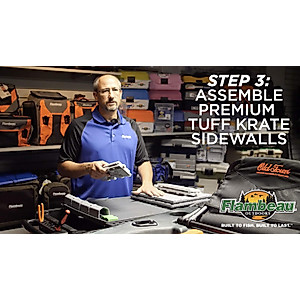 Flambeau Outdoors 455TKP Tuff Krate, Kayak Tackle Storage Solution, Fishing Organizer Crate, Premium, Gray