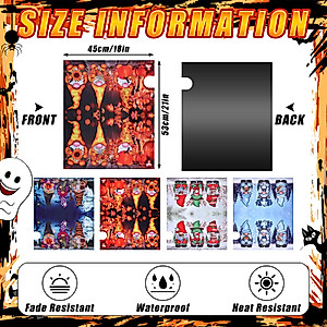 Soaoo 4 Pcs Christmas Winter Thanksgiving Halloween Magnetic Mailbox Covers 18 x 21 Inch Gnomes Letter Box Cover Mailbox Standard Size Wraps for Home Outdoor Garden Yard Decorations