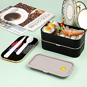 USA Boxing Bento Box for Adult Lunch Box Containers with 2 Compartments Large Capacity for Camping Work Office