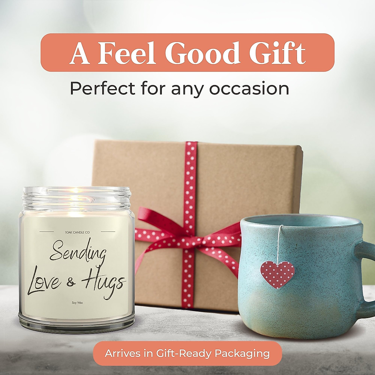 1OAK Vanilla Soy Candles - Big Hug Candle - Grief Gifts for Women - Thinking of You Gifts for Women - Sympathy Gift - Condolence Gift - Sympathy Candle - Cheer Up Gifts - Sending You a Hug Candle