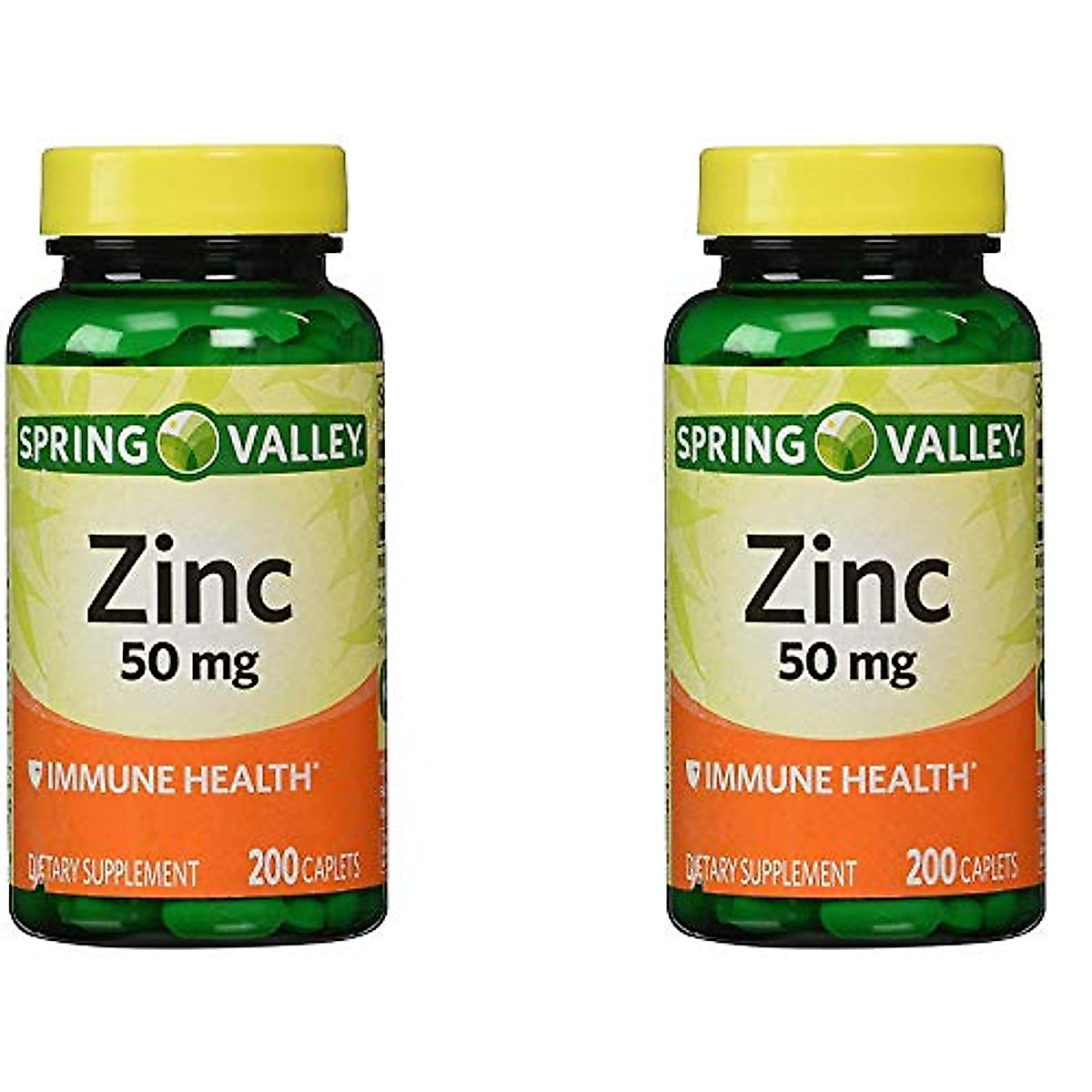 Spring Valley Zinc 50 mg, 200 Ct (2 Pack)