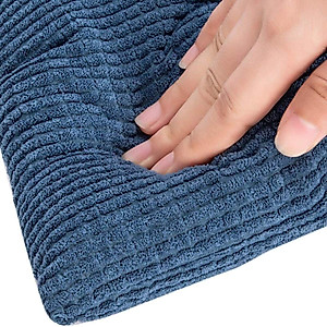 RGRE Chair Cushion with Ties for Dining Chairs Set of 4, 16” x 16”Outdoor Seat Cushions, Thickened Soft Corduroy Cotton Filled Wicker Chairs Pad for Kitchen Dining Chairs Patio Cushion