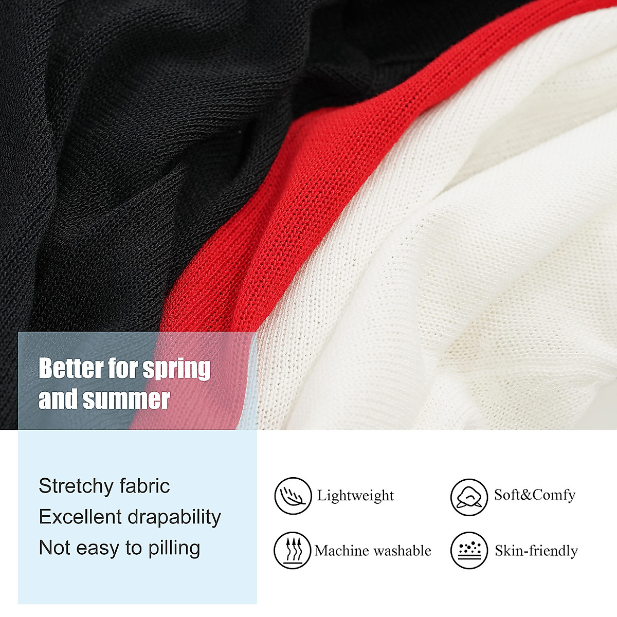 Satuun Women's 3/4 Sleeve Bolero Shrugs Lightweight Open Front Cropped Cardigan Sweaters