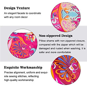 Shatex King Size Comforter (103x90 Inch) 3 Piece All Season Bedding Set Warm - Bohemian Western Pattern - Salmon Pink 1 Boho Comforter King Size with 2 Pillow Shams(20x36 Inch)