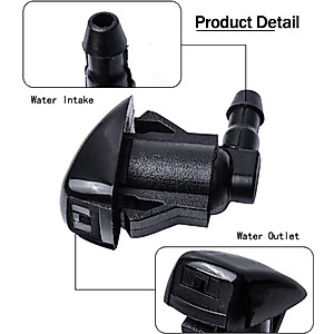 OTUAYAUTO Front Windshield Washer Nozzles - Replacement for 04-10 Toyota Sienna | Corolla | Solara | Tundra - Replaces OEM #: 85381-AE020, Spray Jet Kit (pack of 2)