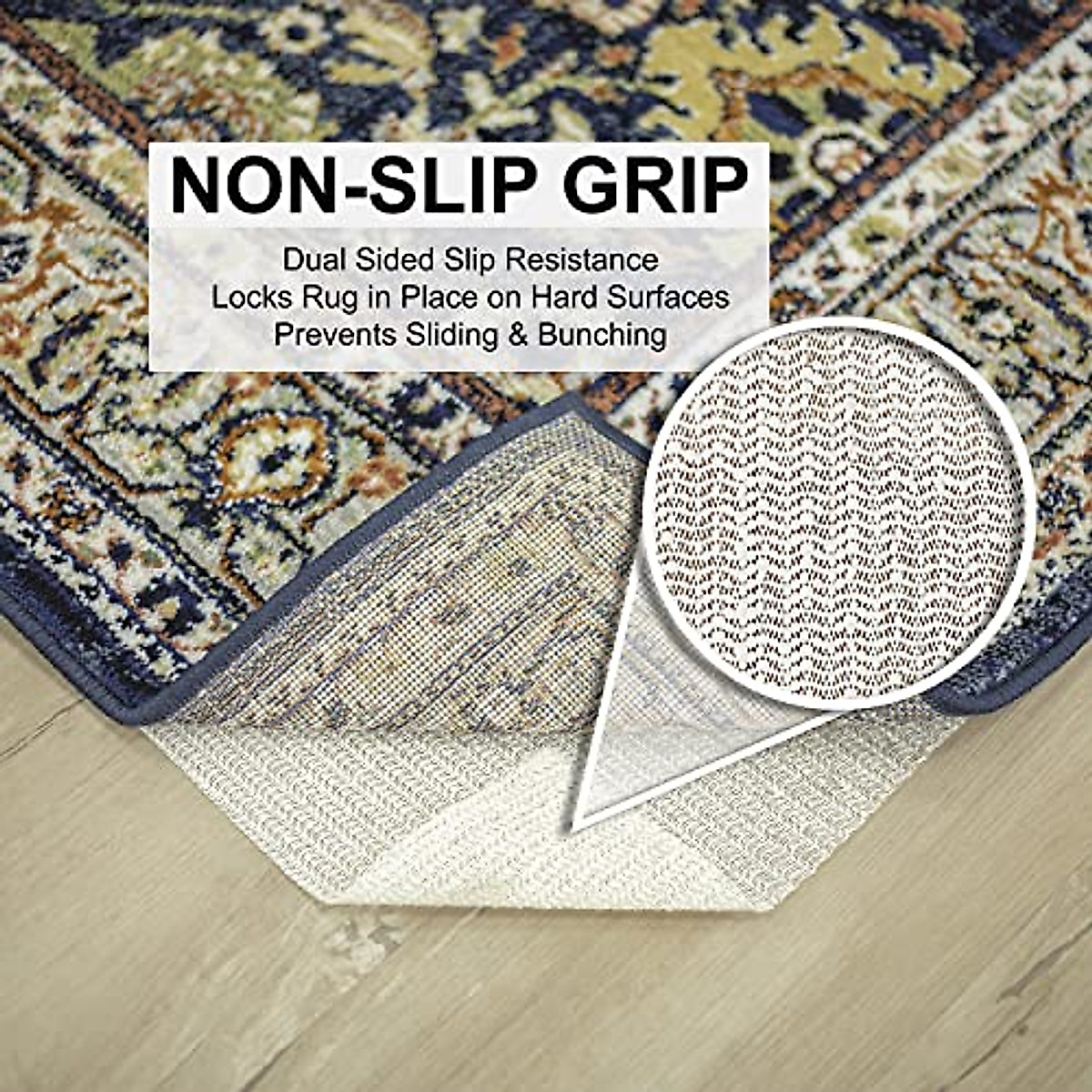 Mohawk Home 2' 6" x 10' Non Slip Rug Pad Gripper, Made in USA, Grips Keeps Area Rugs in Place – Safe For All Floors