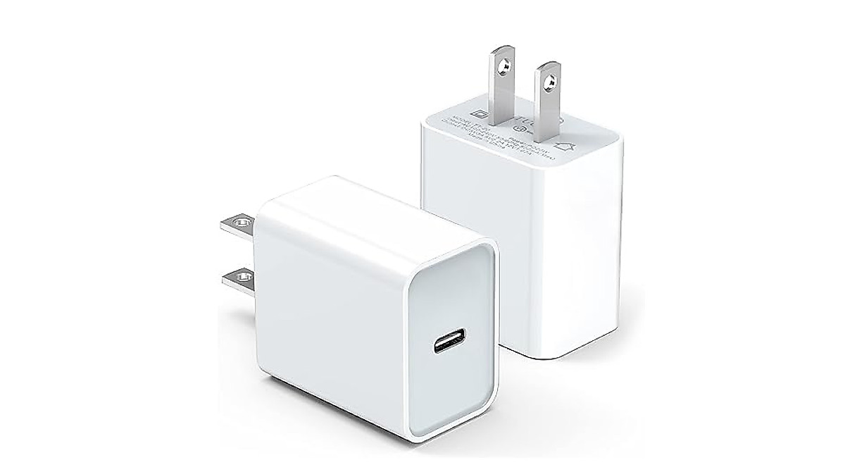 iPhone 15 Fast Charger Block 20W PD USB C 2-Pack