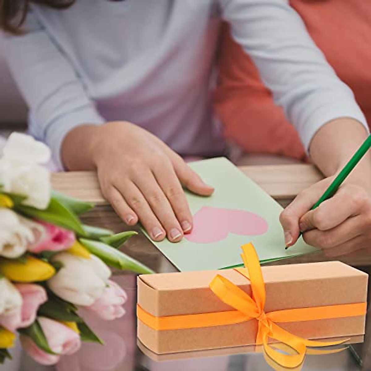 Sabary 50 Pcs Small Kraft Paperboard Gift Box 2 in x 2 in x 7 in Rectangular Brown Kraft Boxes Small Cardboard Boxes for Shipping, Packaging, Gift Wrapping, Party Favors, Easy to Assemble