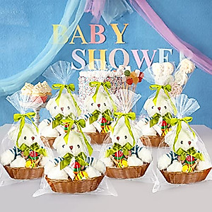 24 Pack Plastic Oval Basket Small Fruit Bread Basket Food Storage Basket Bin for Gifts Empty Home Kitchen Restaurant Food Serving Storage Display Decor