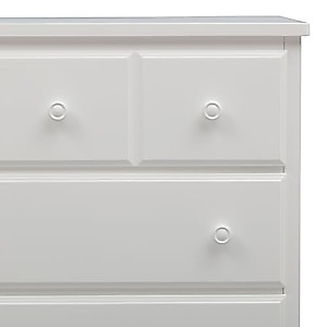 Delta Children 3 Drawer Dresser with Interlocking Drawers, Bianca White