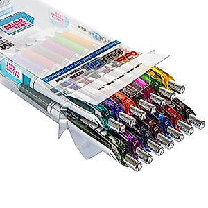 Pentel EnerGel RTX True Colors United (0.7mm) Medium Line, Assorted Ink, 14 Pack Box (BL77PC14MTCU)