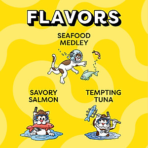 Temptations Classic Crunchy and Soft Cat Treats Seafood Lovers Variety Pack, 3 oz., Pack of 6