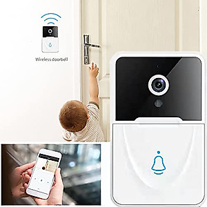 Ring Doorbell Camera Wireless with HD Video, 65° View, Electrical Equipment, Ring Video Doorbell with Night Vision,Two Way Audio,Home Security System, Rechargeable WiFi Doorbell