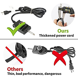 Unidanho Heating Element Replacement for Masterbuilt with Adjustable Thermostat Cord Controller, 1500 Watt Heating Element Replacement Part Compatible with Masterbuilt Smokers & Turkey Fryers