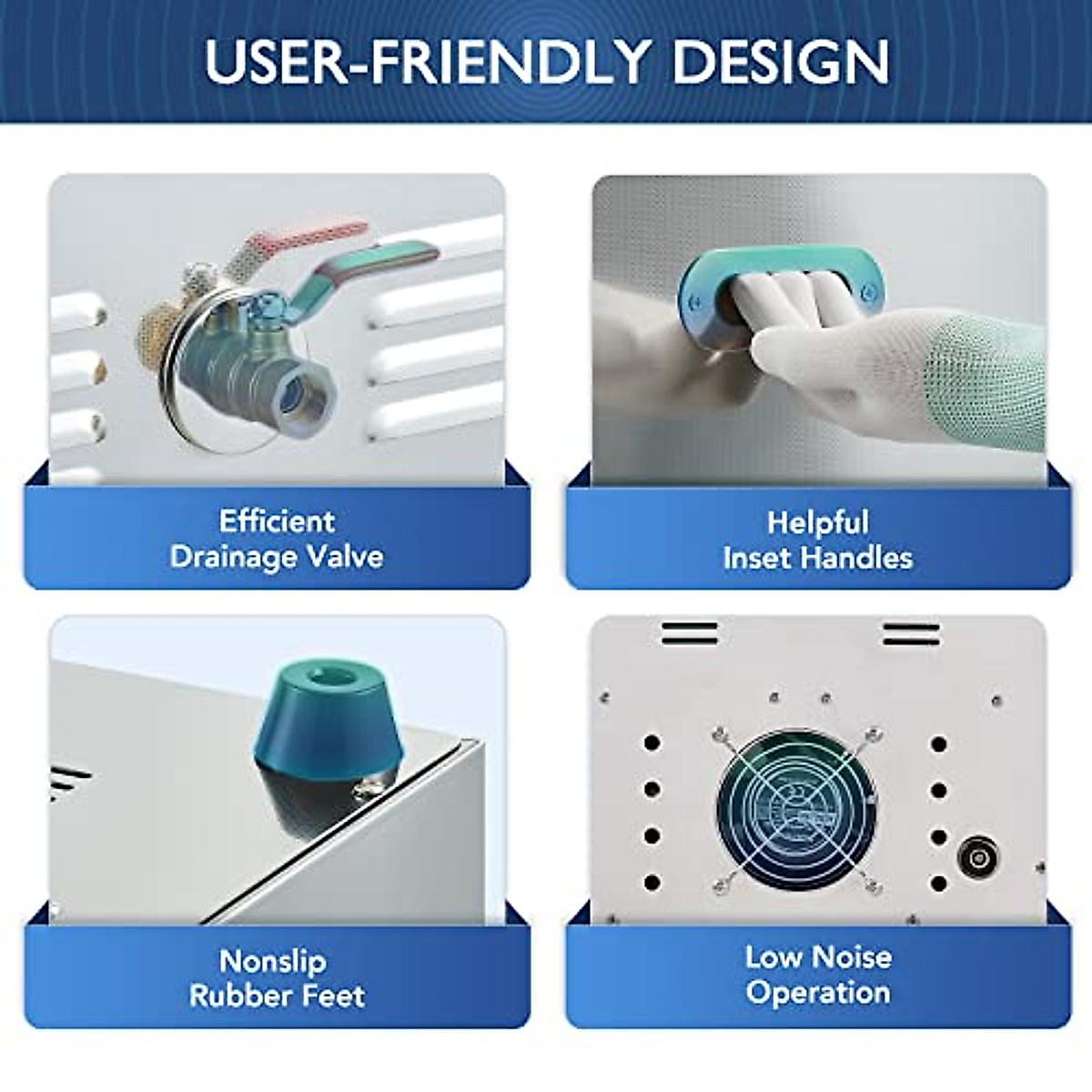 CREWORKS Ultrasonic Cleaner with Digital Timer and Heater, 15L Ultrasonic Cavitation Machine, 350W 304 Stainless Steel Professional Sonic Cleaning Machine for Jewelry Circuit Boards Auto Parts More