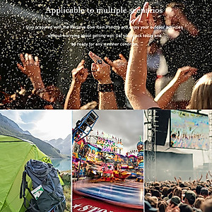 Recurve Bow Rain Poncho,Travel Poncho For Adult 6 Pack Ponchos With Hood Family Pack Emergency Disposable Poncho