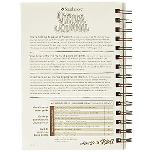 Strathmore 460-55 400 Series Visual Watercolor Journal, 140 LB Cold Press, 5.5"x8", 22 Sheets , White