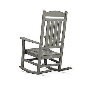 POLYWOOD R100GY Presidential Outdoor Rocking Chair, Slate Grey