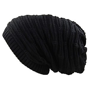 RW Rasta Stretch Long Beanie Hats (Black)