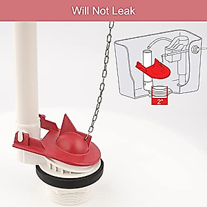 Hibbent 2 Pack Toilet Flappers Replacement Compatible with Kohler Shark-Fin Flapper Replacement Kit by Hibbent,2 Inch Toilet Flapper with Stainless Chain,Water Saving, Easy to Install