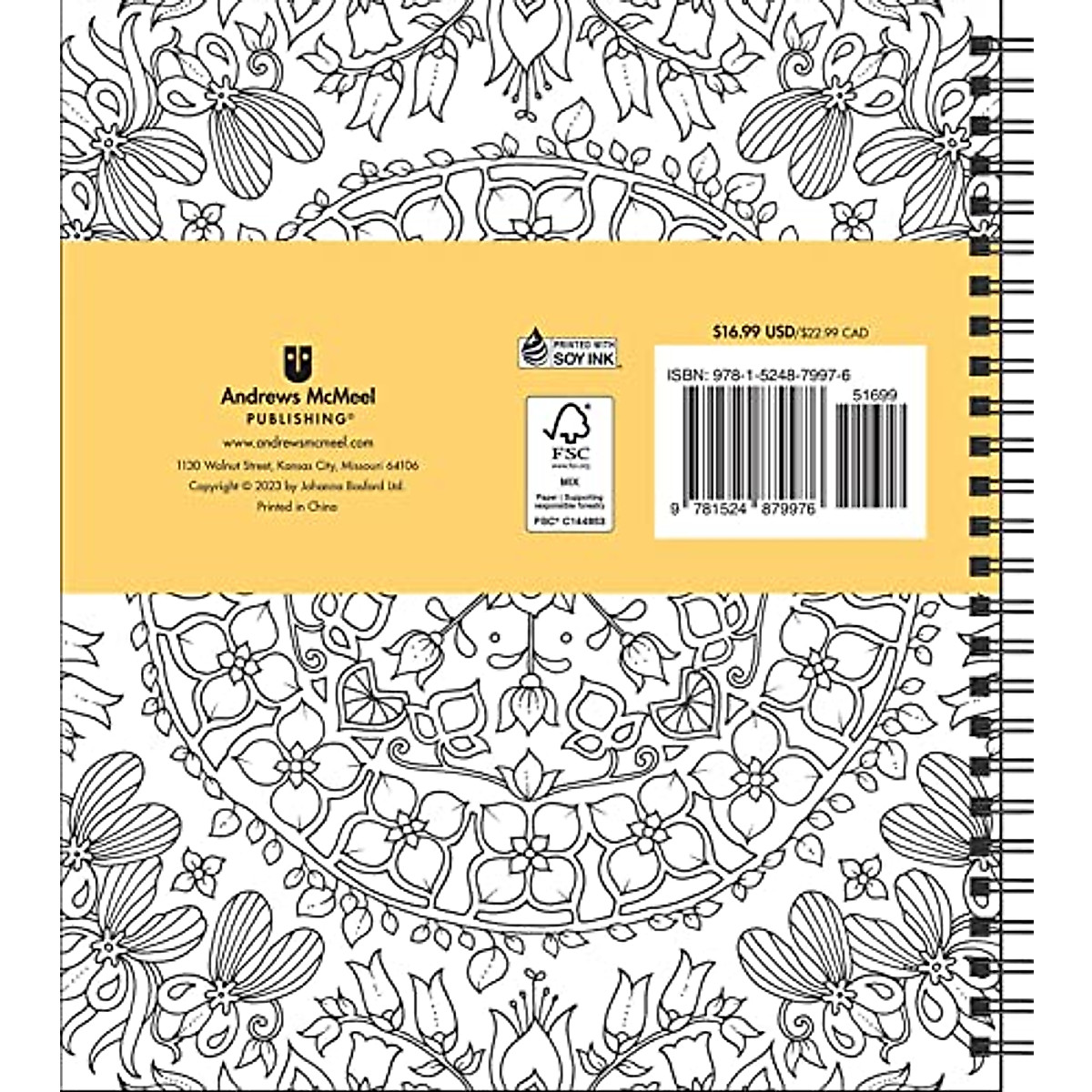 Johanna Basford 12-Month 2024 Coloring Weekly Planner Calendar: A Special Collection of Whimsical Illustrations
