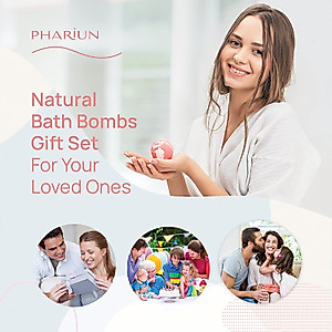 Shower Bombs, Natural Fresh 12 Kinds of Aromatherapy Fragrances Shower Bath Bomb with Plant Essential Oils and Dry Flower, 12 Count Big for Women and Men