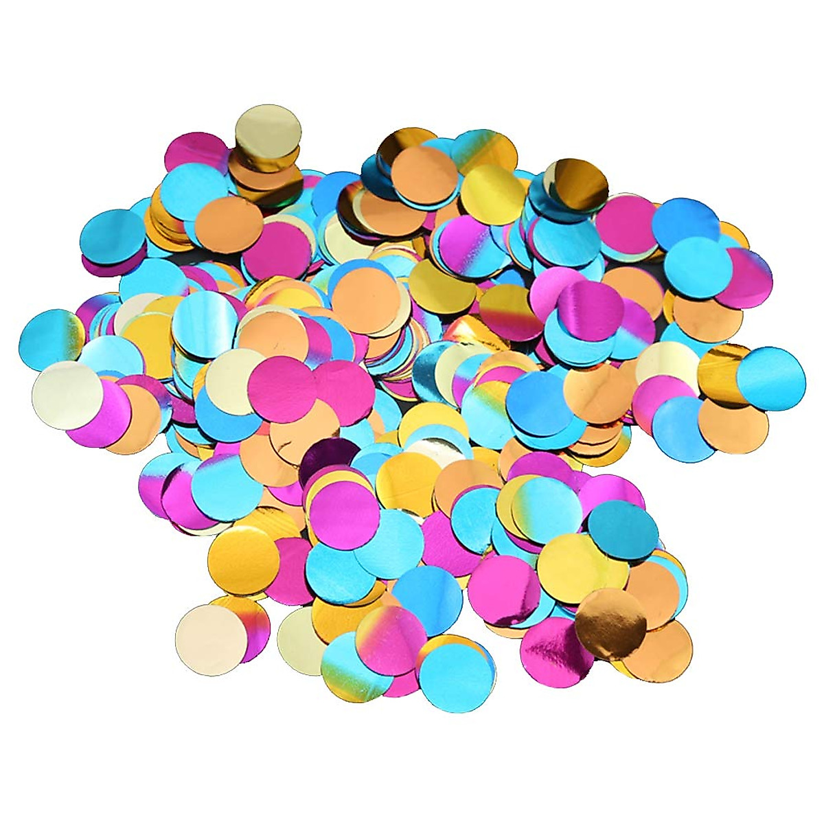 Round Sequins Multi-Color Confetti Throwing Confetti 20mm/0.8in Metallic Foil Confetti Circles Confetti Table Confetti for Birthday Party Wedding Anniversary Baby Bridal Shower, 30g/1Oz